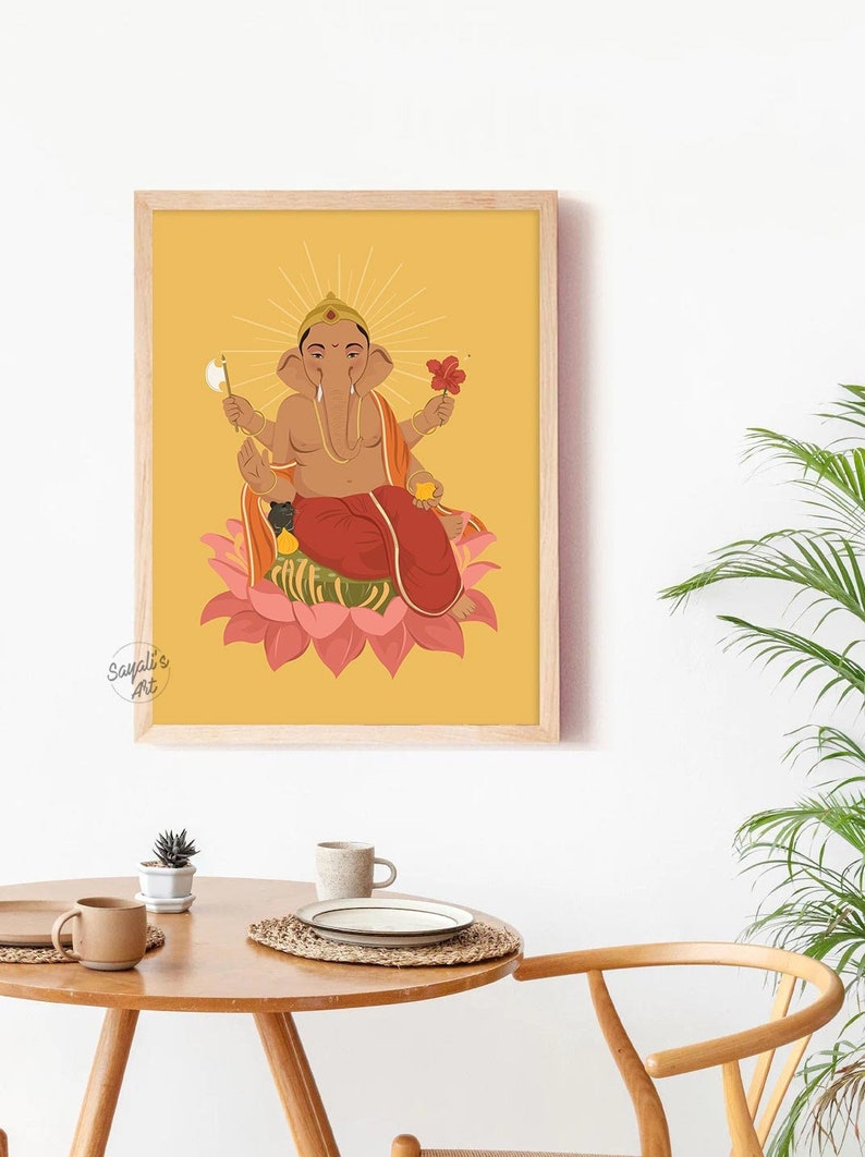 Ganesha Print Ganpati Art Ganesha Painting Ganesha Decor - Etsy