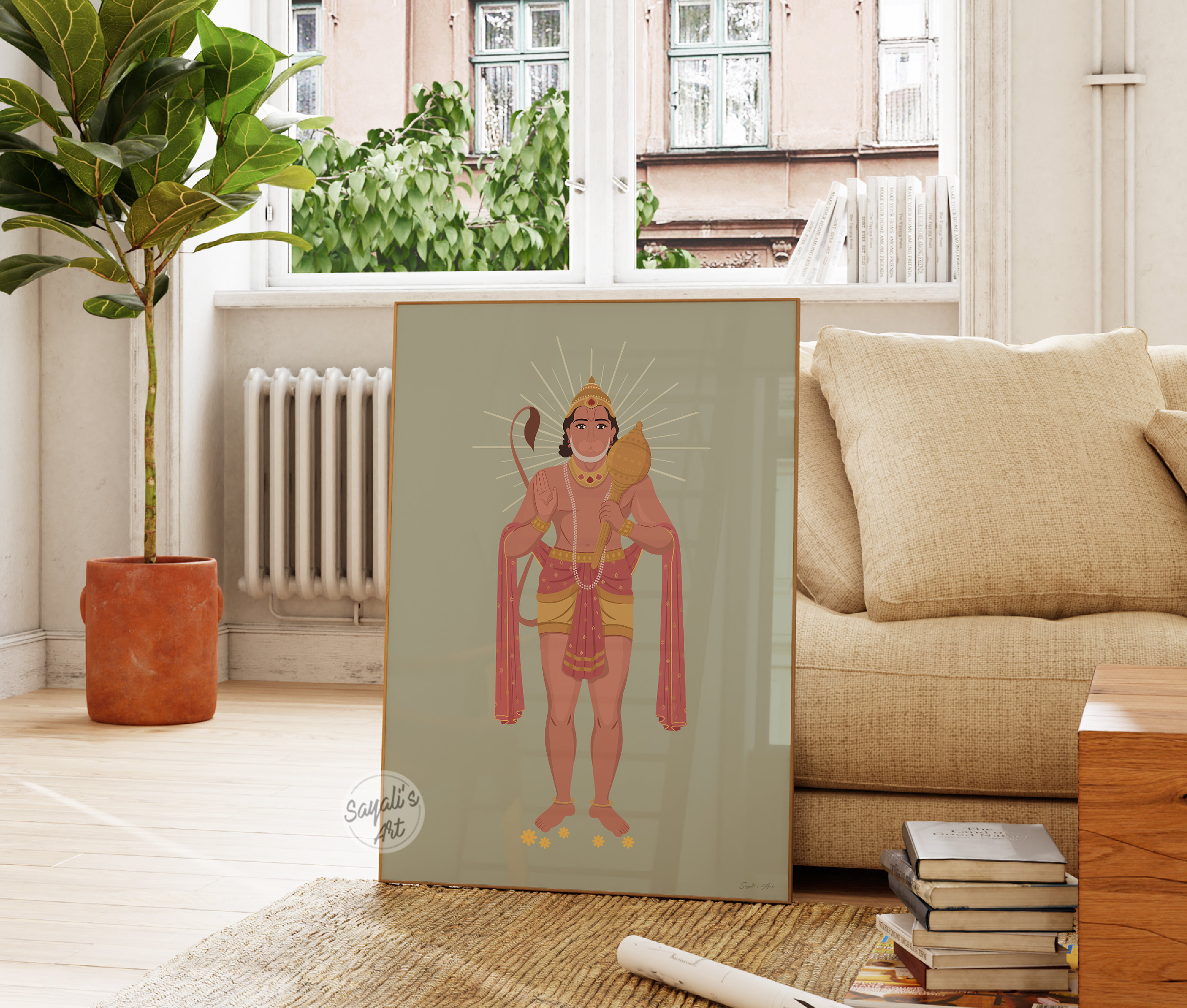 Hanuman Art Hanuman Print Hanuman Painting Indian God - Etsy