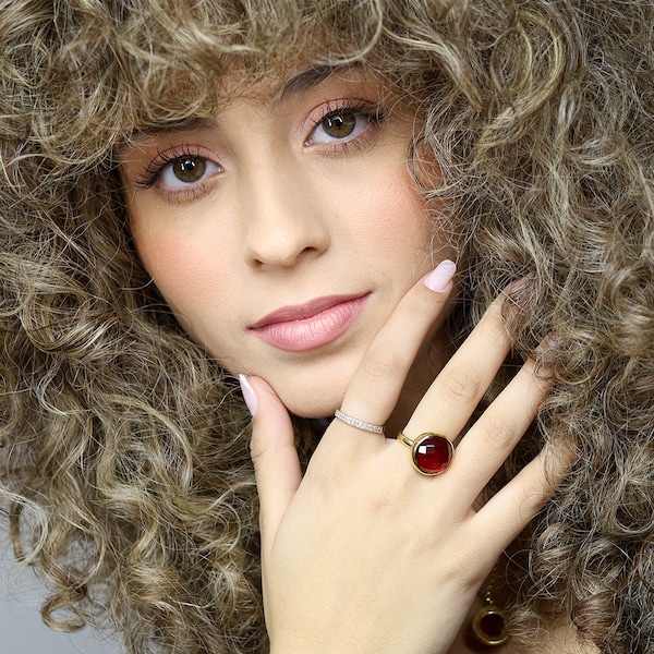 Bezel Set Ruby - Etsy