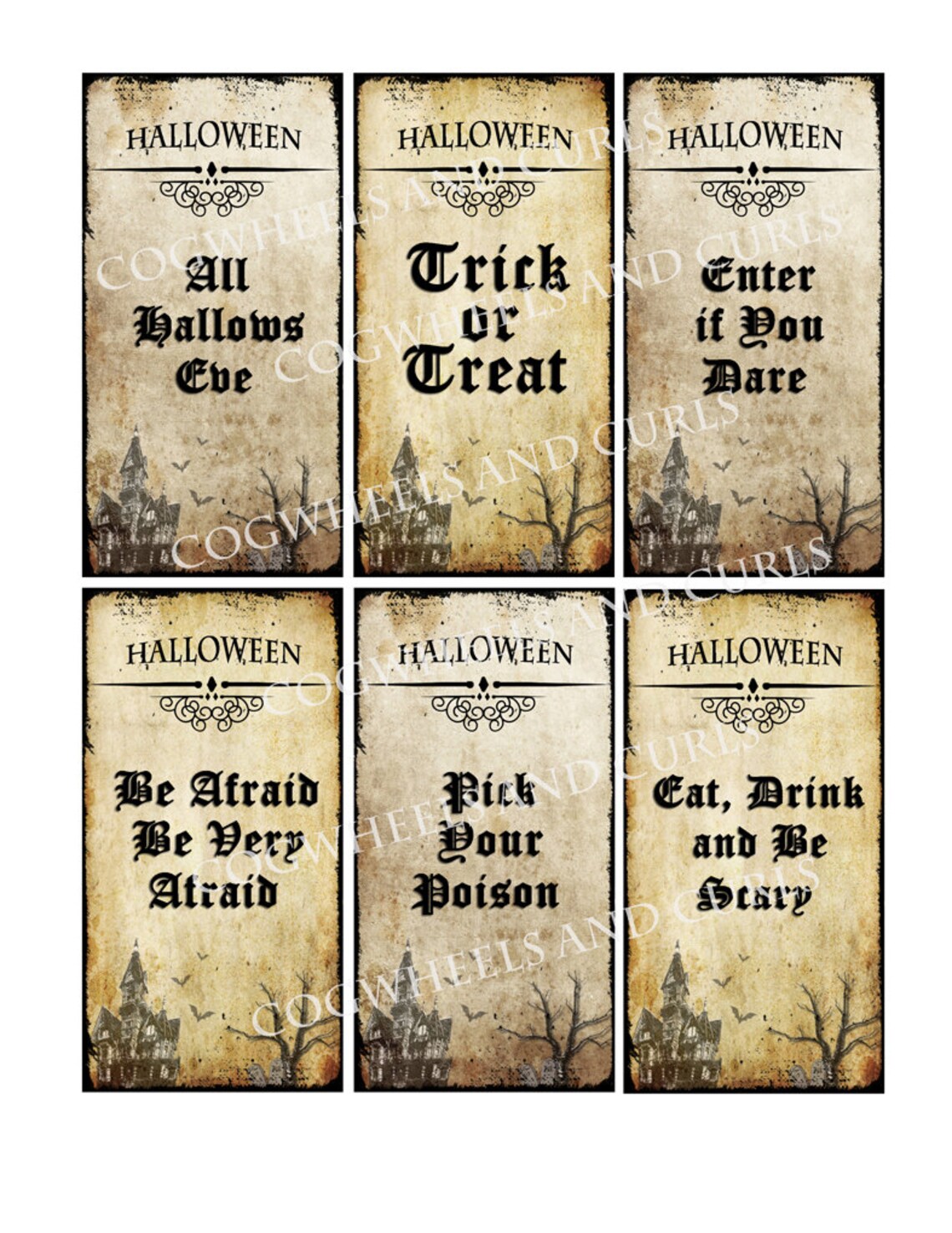 18 Halloween Labels, Vintage Apothecary Labels, Halloween Tags ...