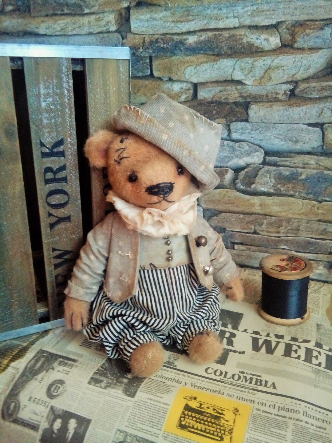 Teddy Bear, Handmade Bear, Vintage Artist Teddy, Handmade Toy, Interior ...
