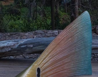Redfish Tail Melting Portrait / Pastel Charcoal Artwork