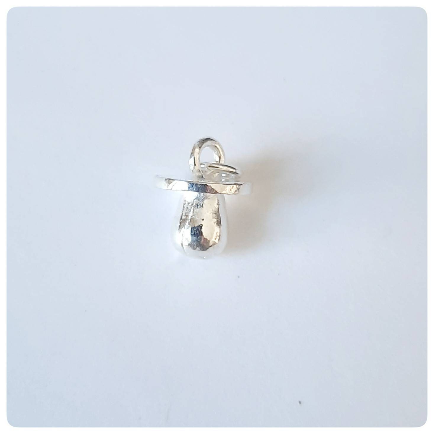 Sterling Silver Pacifier Dummy Charm 11mm - Sterling Silver Pacifier ...