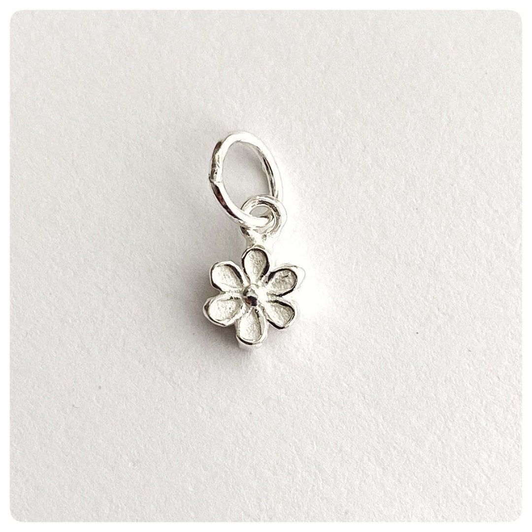 5mm Sterling Silver Small Flower Charm - Etsy