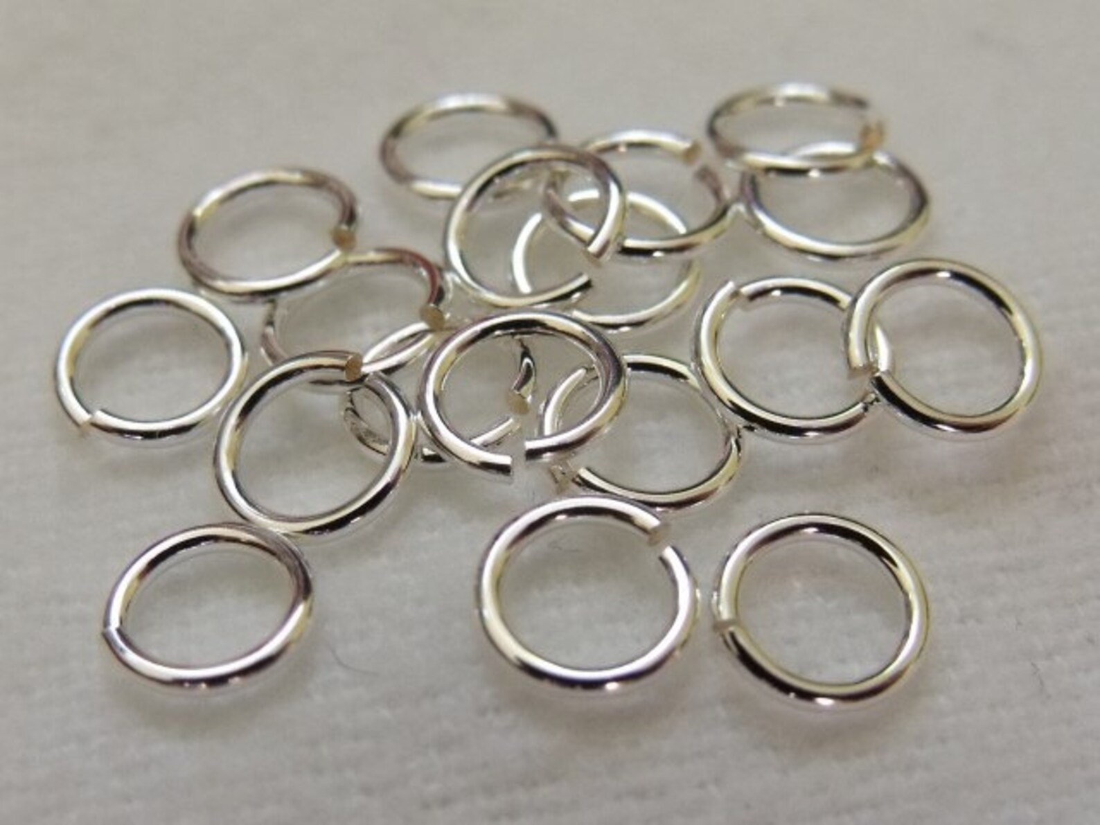 100 X 0.6mm Argentium Silver Open Jump Rings AWG 22 Saw | Etsy