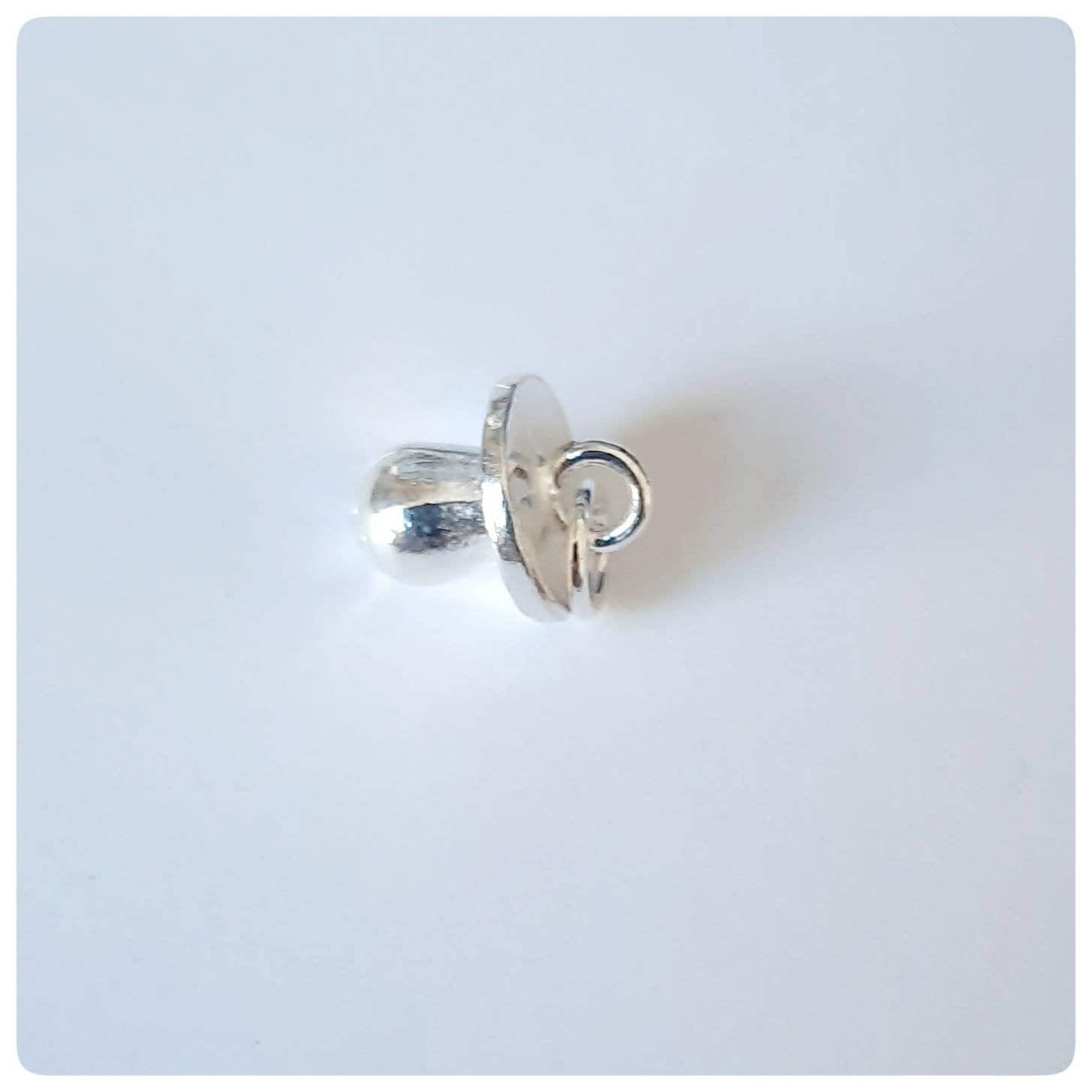 Sterling Silver Pacifier Dummy Charm 11mm - Sterling Silver Pacifier ...