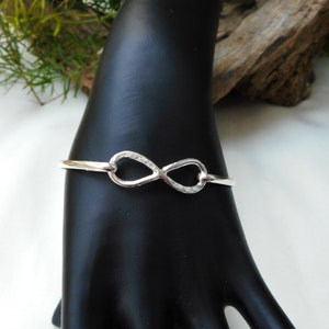 Sterling Silver Infinity Bangle Bracelet - Etsy