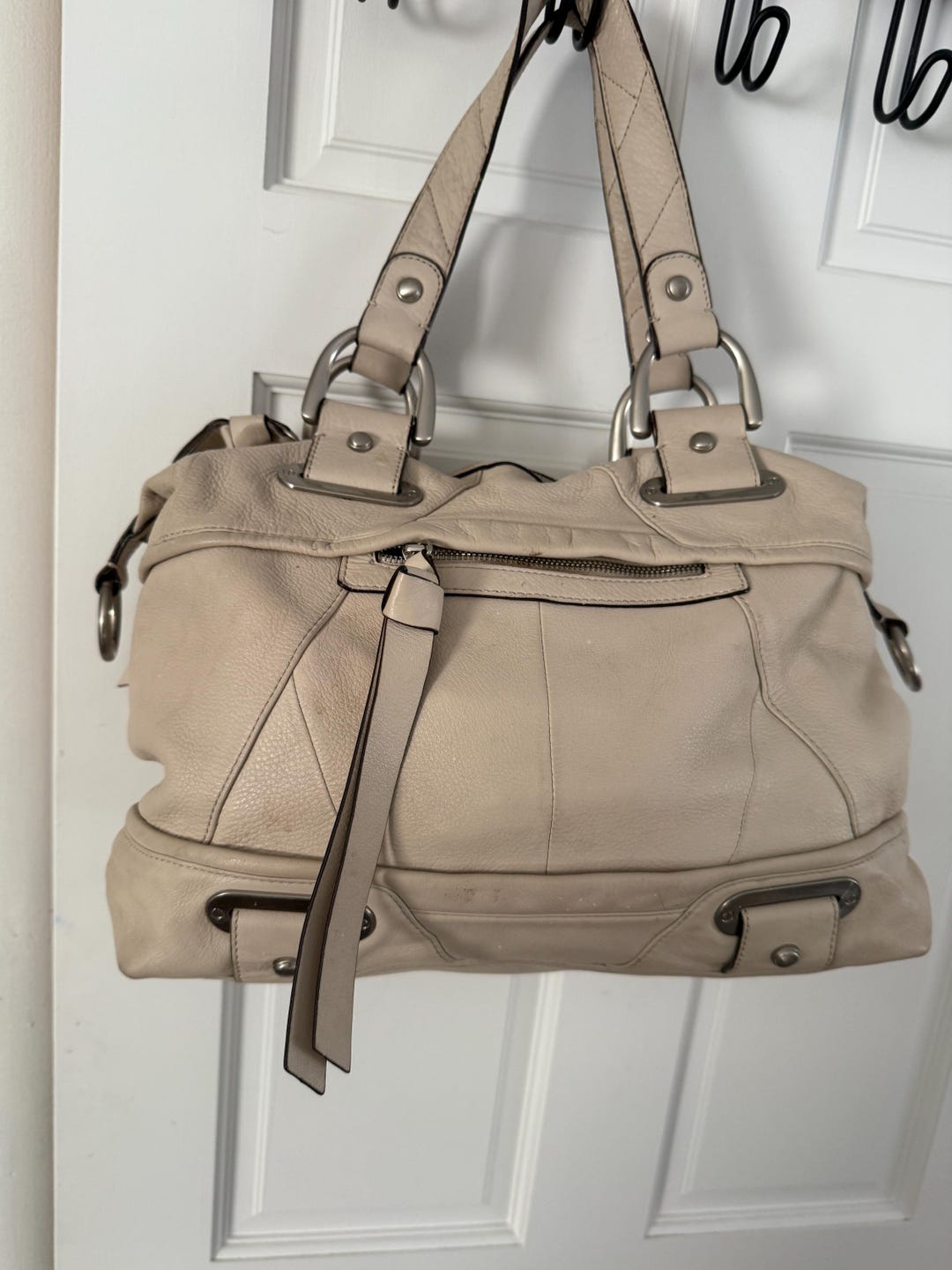 B Makowsky Bone Colored Convertible Shoulder Top Handle Bag Purse - Etsy