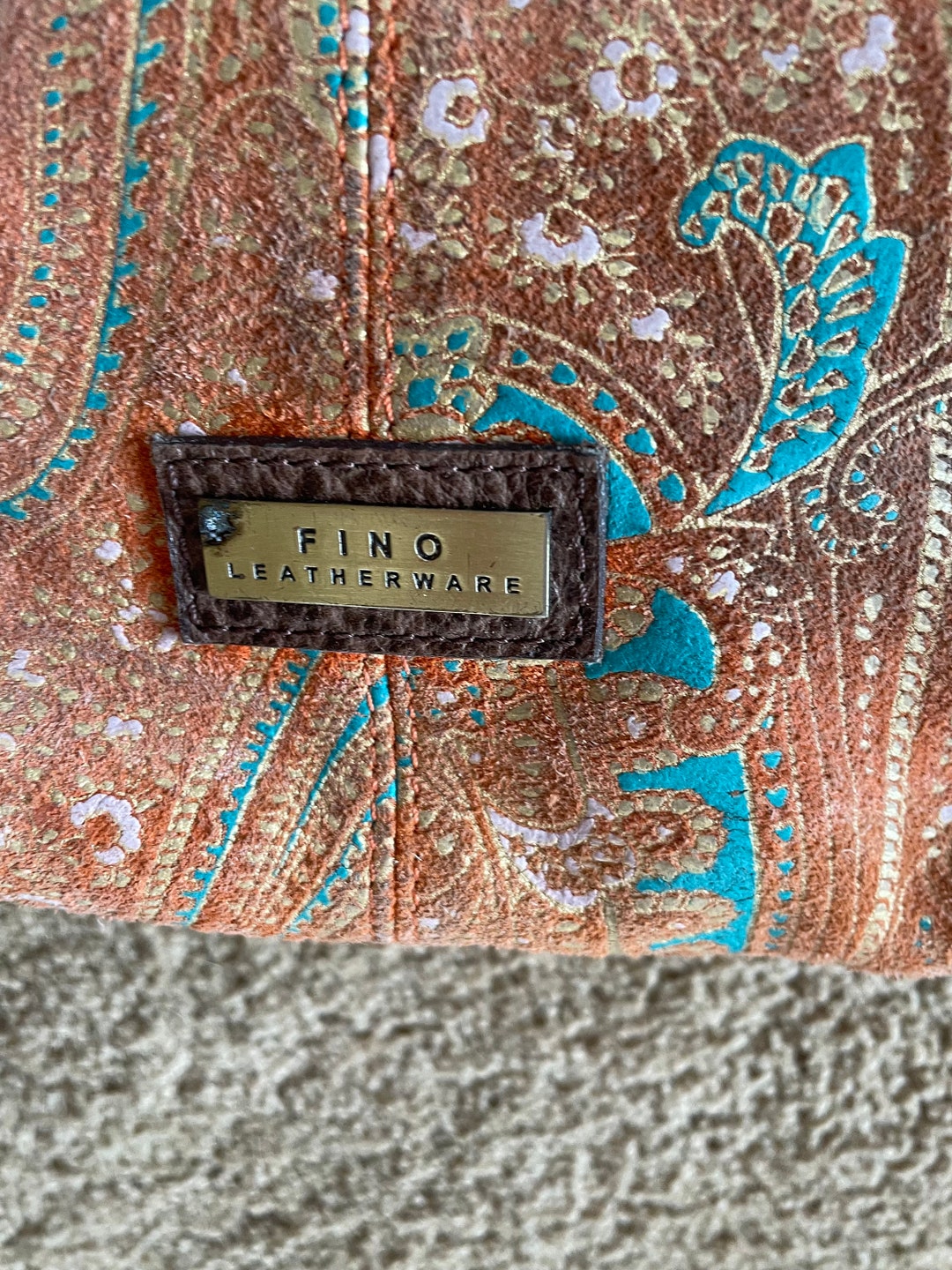 Fino Fine Leatherware Embossed Leather Hobo Bag - Etsy