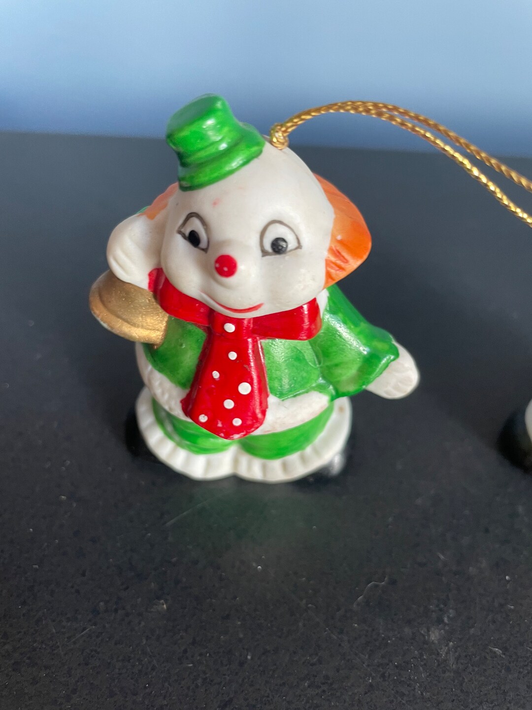 Vintage Clown Ceramic Christmas Bell Ornament - Etsy