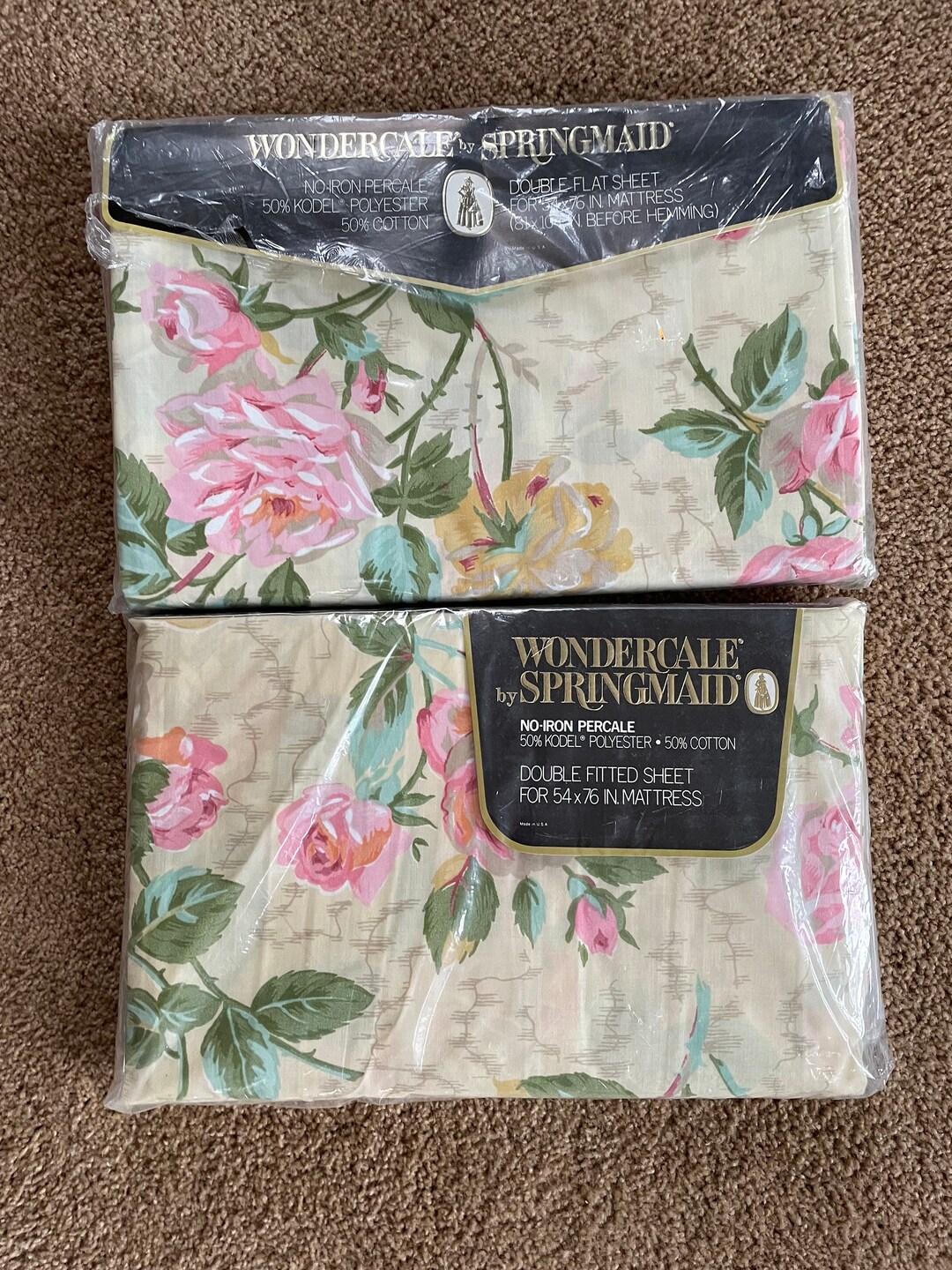 Springmaid Wondercale Full Flat and Fitted Sheets - Etsy