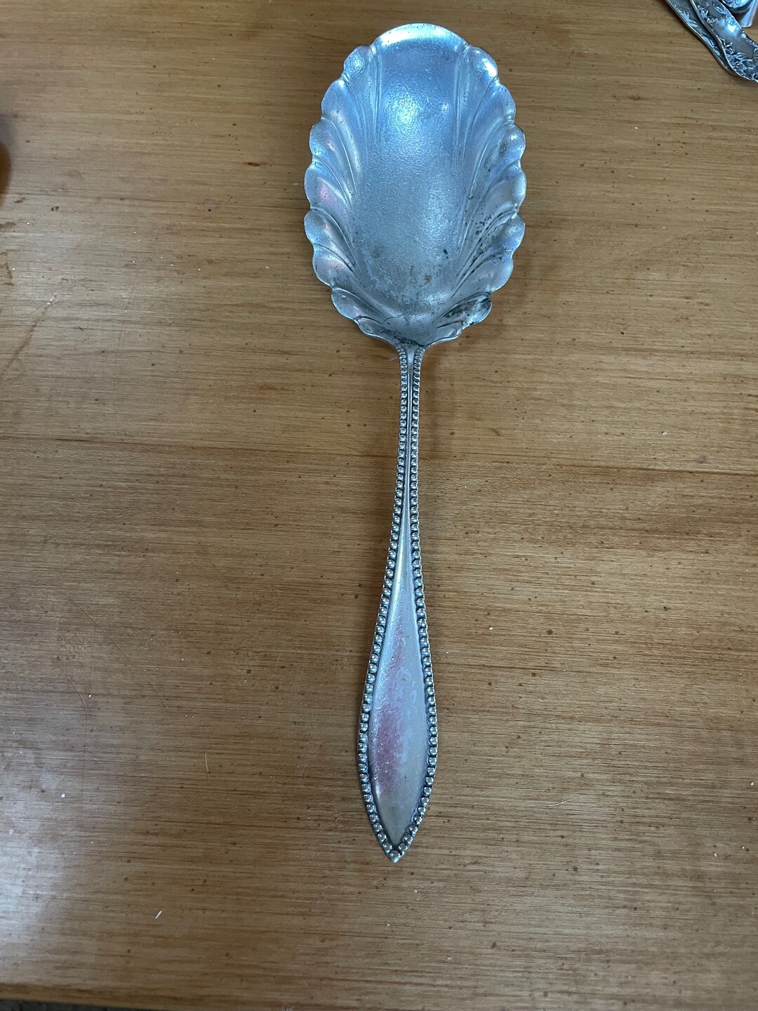 Antique 1847 Rogers Bros A1 Meridian Britannia Serving Spoon Silver ...