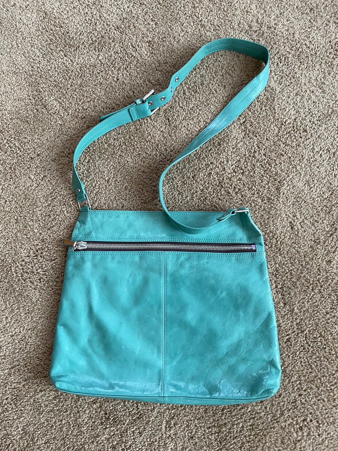 HOBO Green Leather Crossbody Bag - Etsy