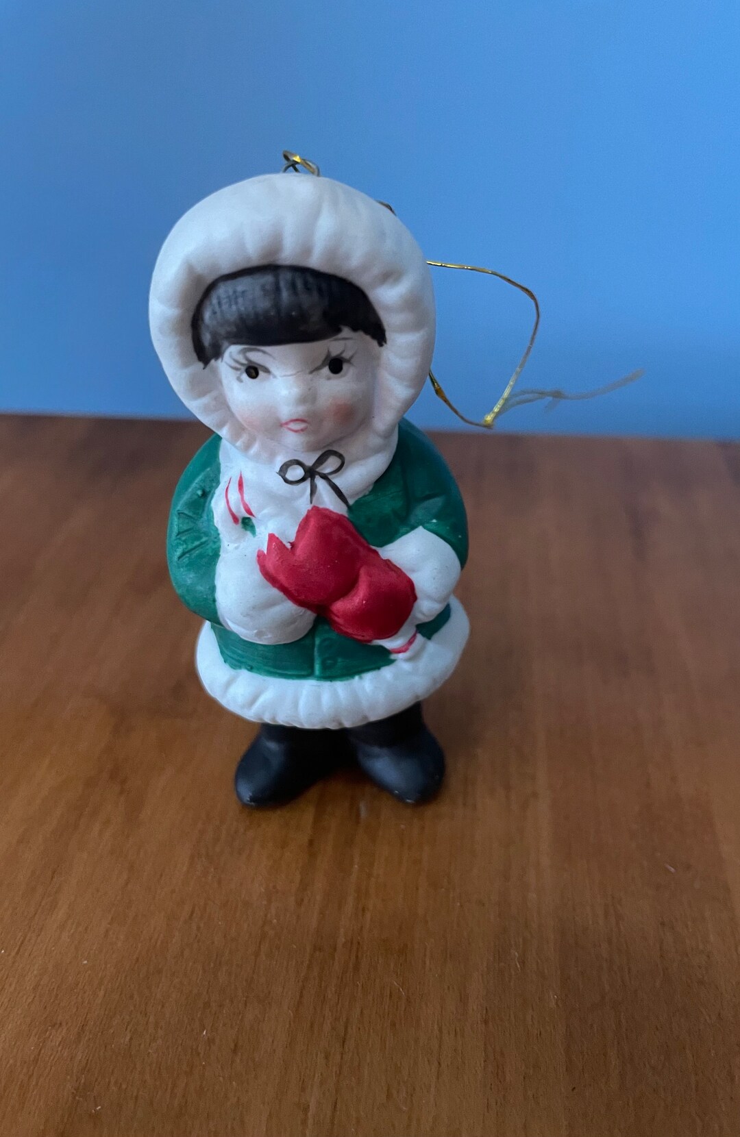 Vintage Eskimo Ceramic Christmas Ornament - Etsy