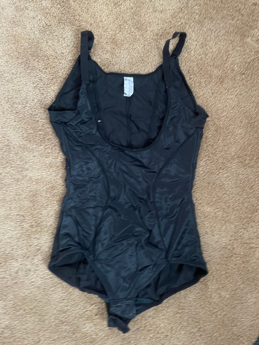 Flexees Black One Piece Body Suit Shaper Large - Etsy