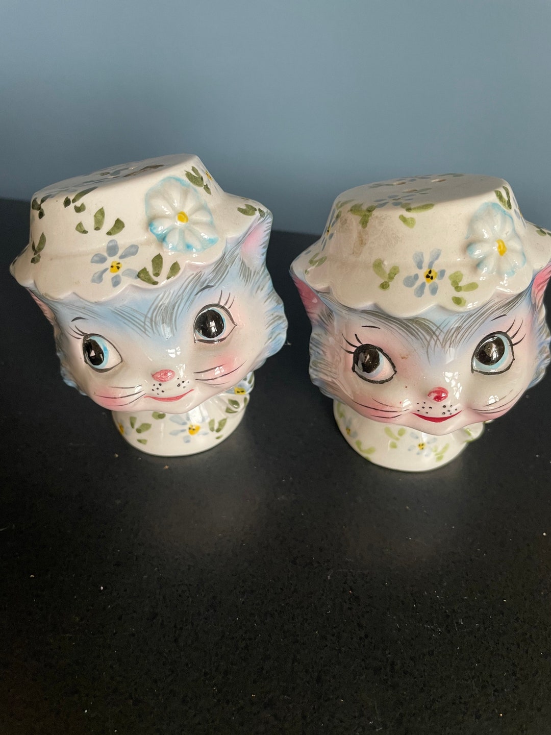 Vintage Lefton Salt and Pepper Shakes Miss Priss Cats Pair - Etsy