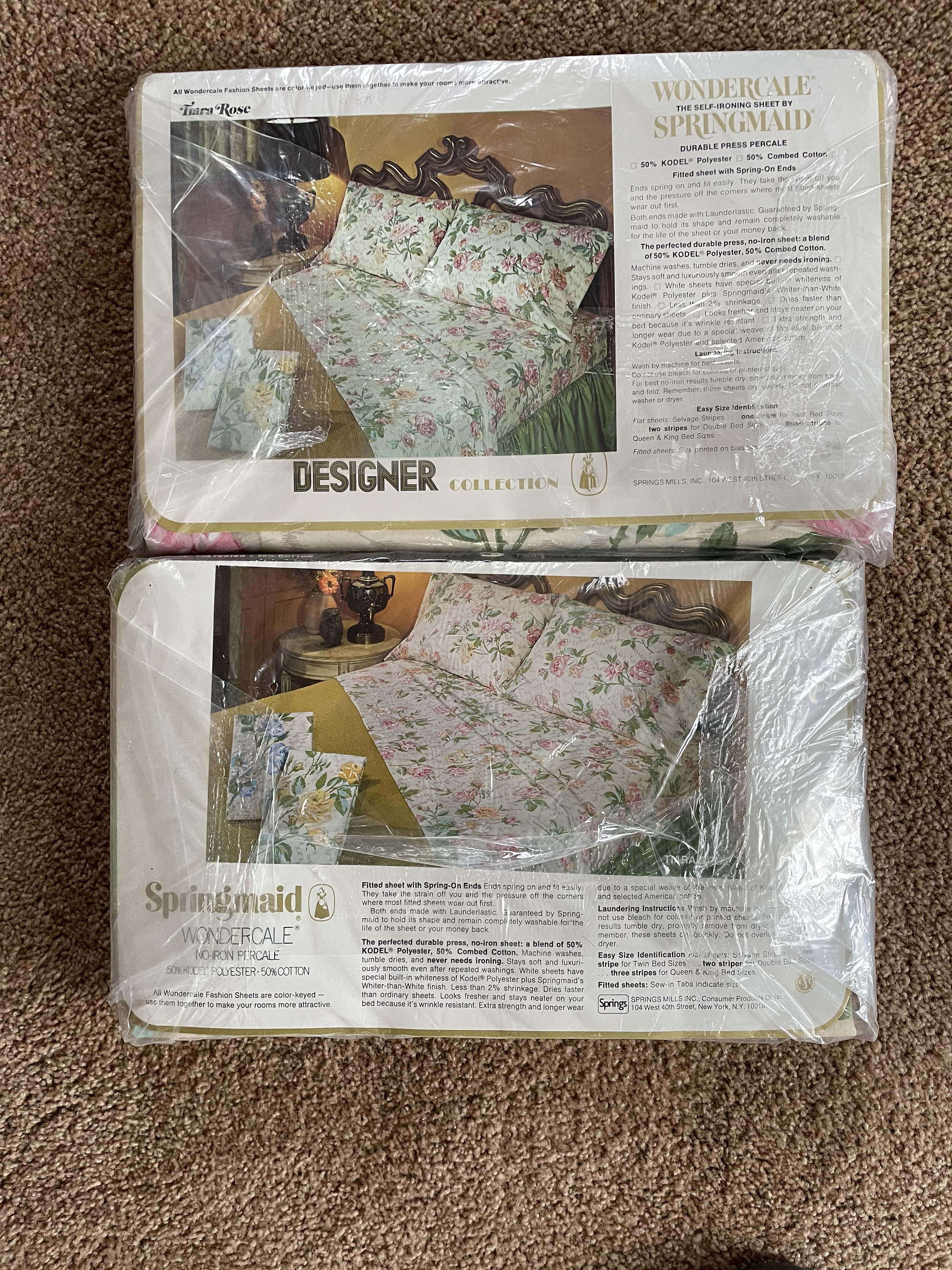 Springmaid Wondercale Full Flat and Fitted Sheets - Etsy