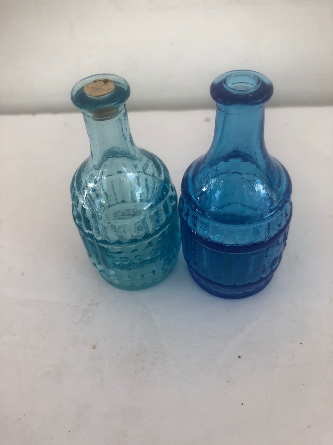 Vintage Wheaton Blue Glass Root Bitters Bottles - Etsy