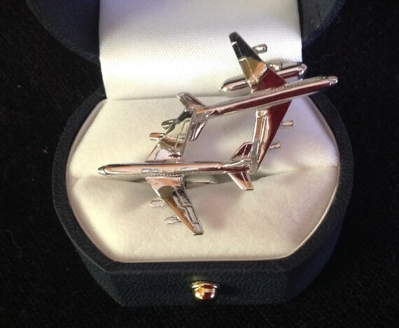 Vintage Swank Silver Tone Airplane Jet Cufflinks - Etsy