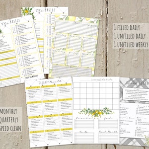 28 Pg Hyperlink Digital Cleaning Planner | Daily Weekly Monthly ...