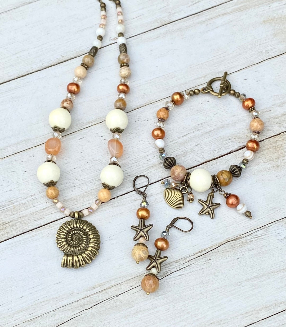 Boho Beach Jewelry Set / Resort Wear / Boho Jewelry / Beach Vacation ...