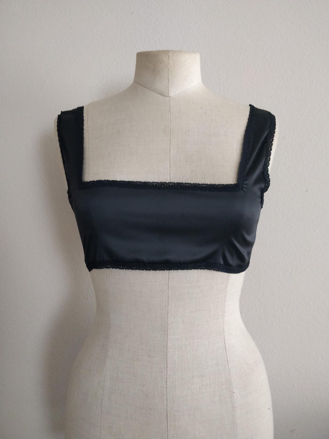 JEAN PAUL GAULTIER 90s Black Satin Bra Top, Made in Italy - Etsy