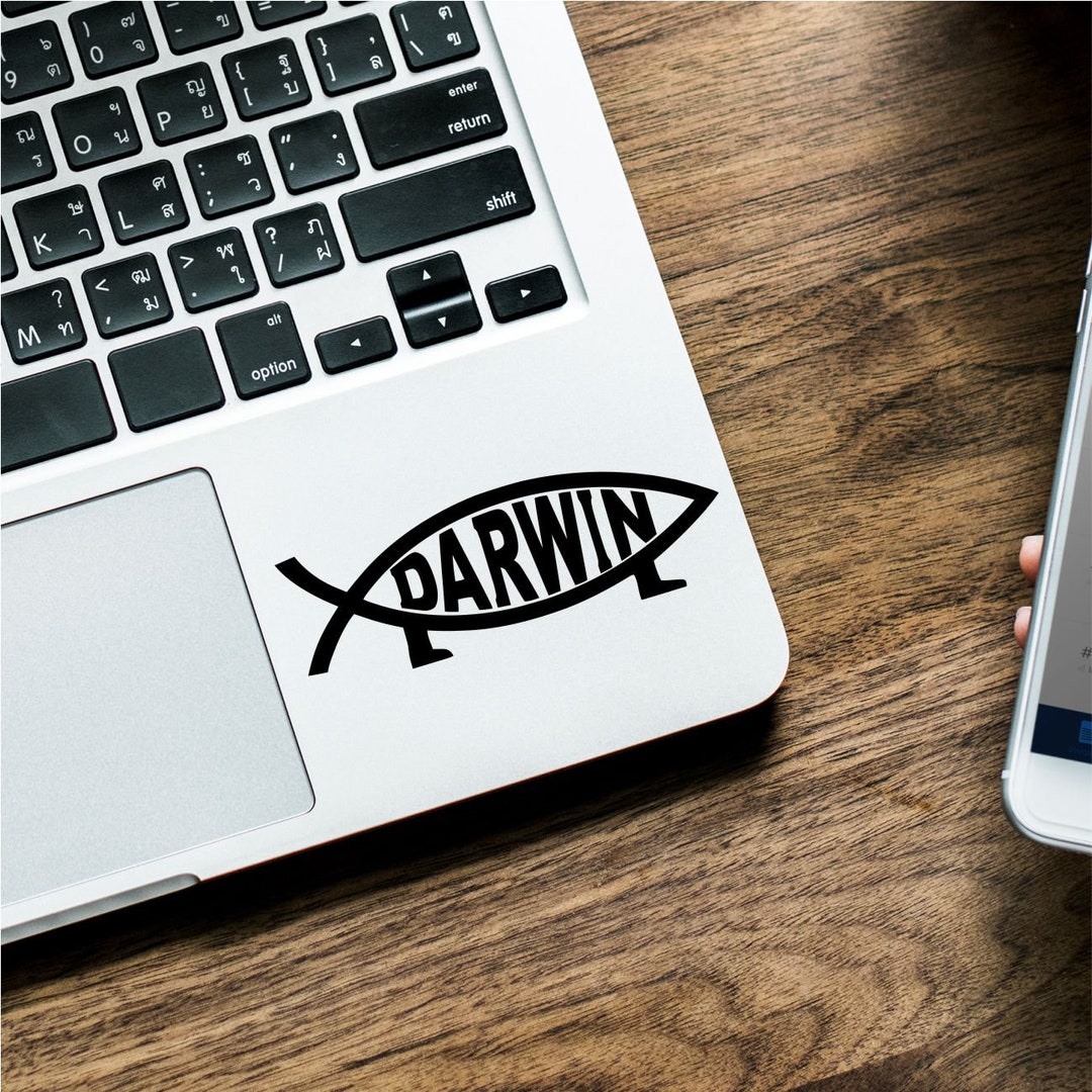 Darwin Fish, Evolution, Laptop, Macbook, Vinyl Decal Sticker - Etsy