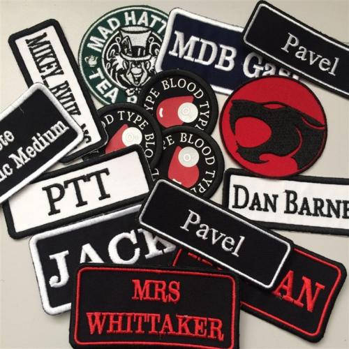 1 Line Custom Embroidered Biker Name Tag Patch Iron on - Etsy UK