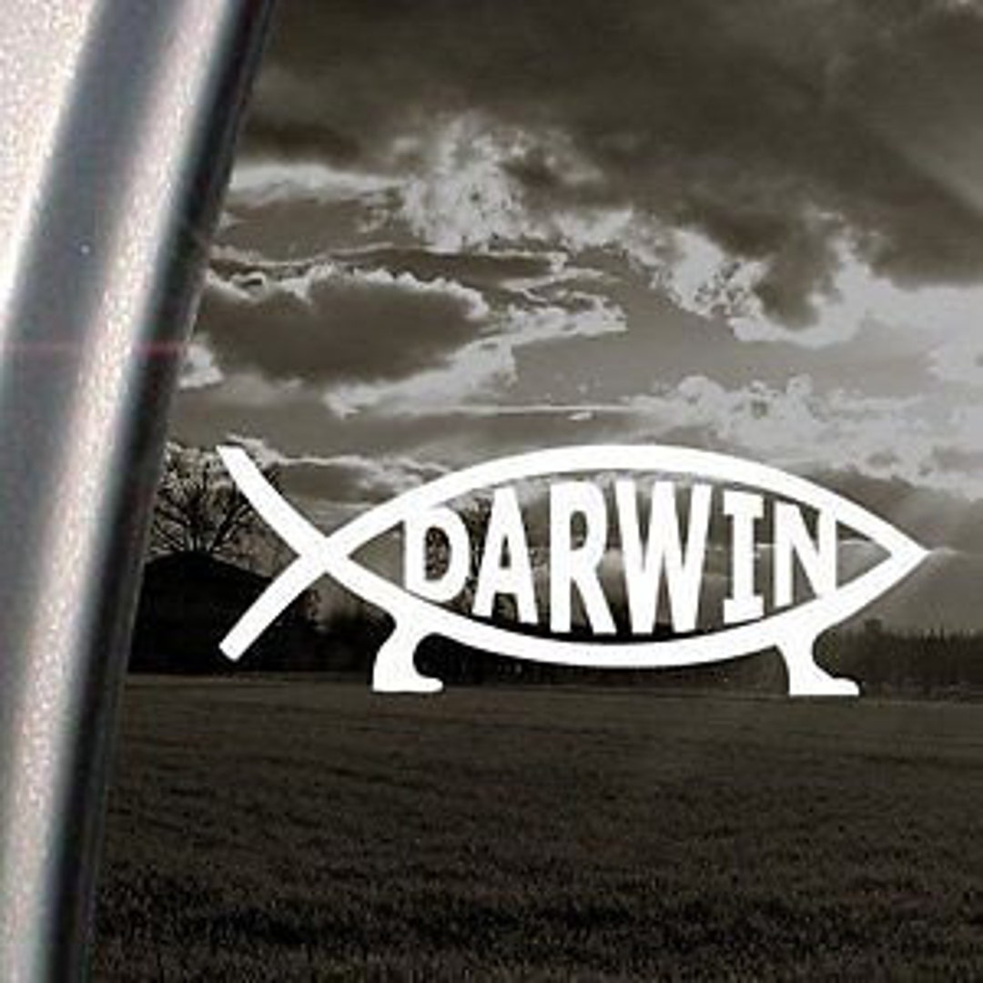 Darwin Fish Sign Decal Evolve Truck Window Sticker Car Laptop - Etsy