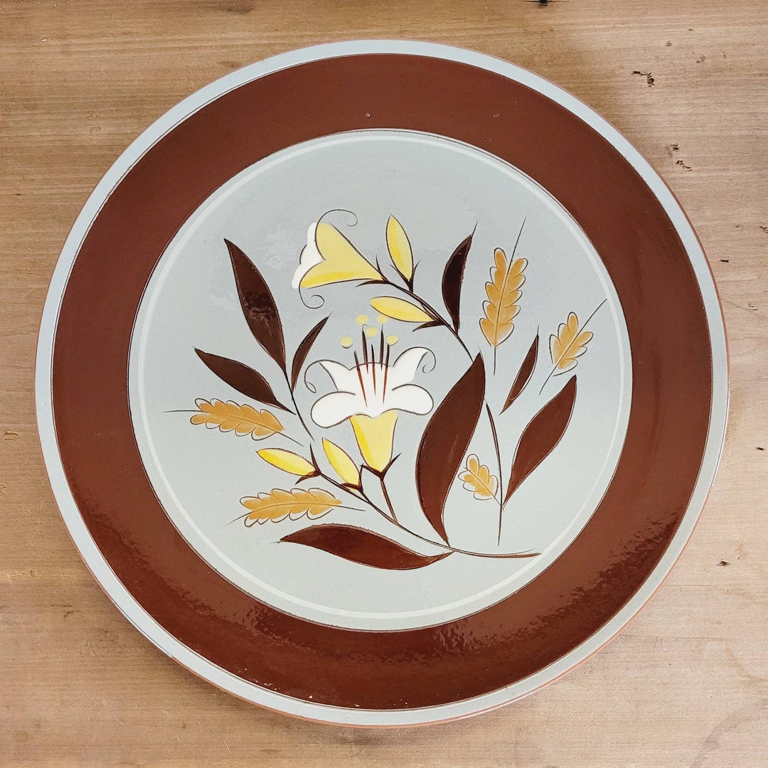 Vintage Stangl Pottery Chop Plate 12 Round Platter Golden Harvest ...