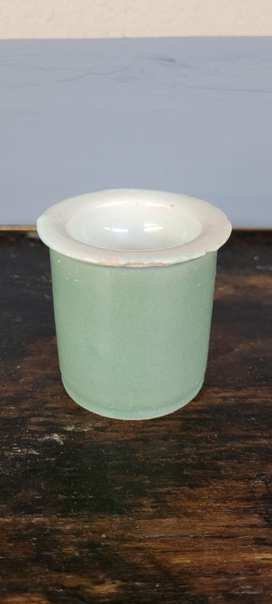 Antique 1800s Ceramic Cream Pot Green - Etsy