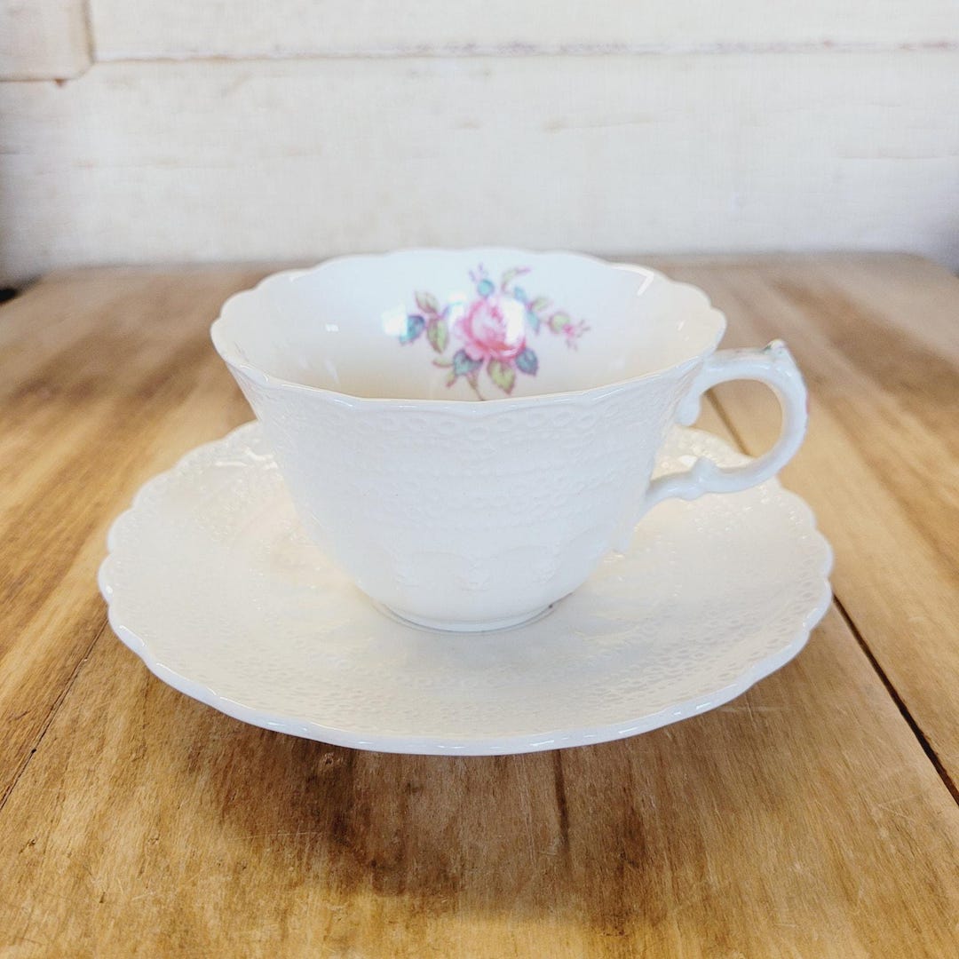 Spode's Jewel Billingsley Rose Pink Copeland Coffee Cup & Saucer ...
