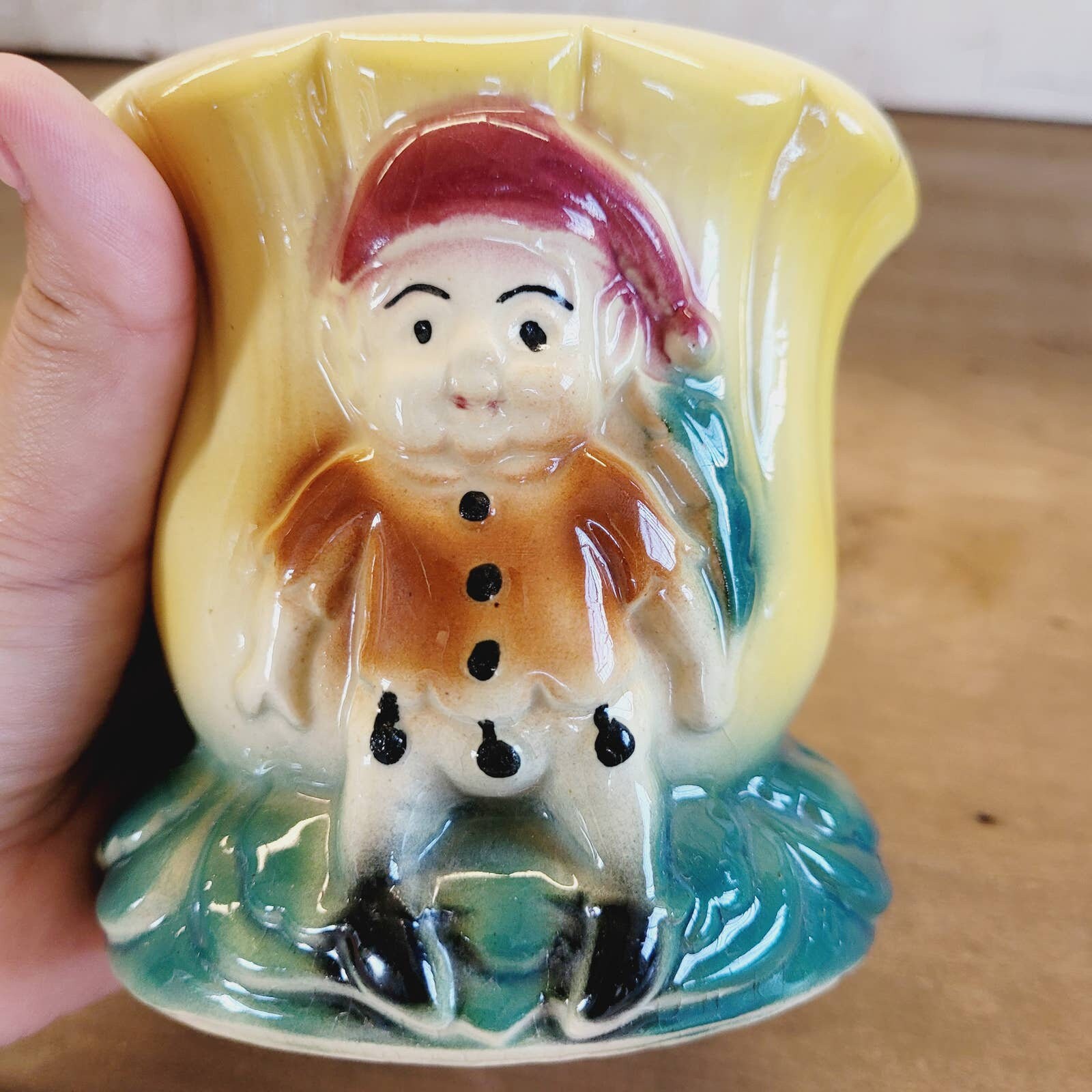 Vintage Elf Pixie Jester Planter - Etsy