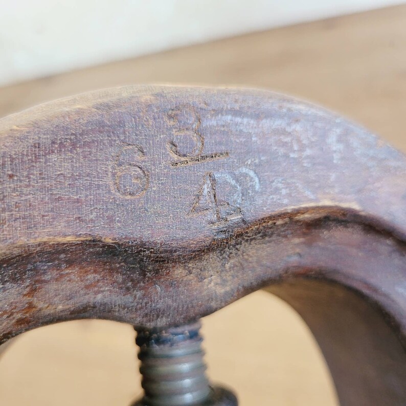 Antique Hat Form Mold Stretcher Sizer Millinery Wood Primitive Tool 6 3 ...