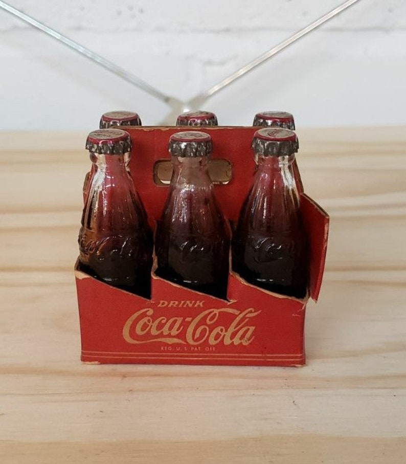 Vintage Mini Bottle Coca-cola 6-pack - Etsy