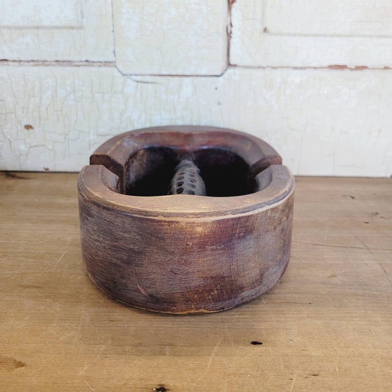 Antique Hat Form Mold Stretcher Sizer Millinery Wood Primitive Tool 6 3 ...