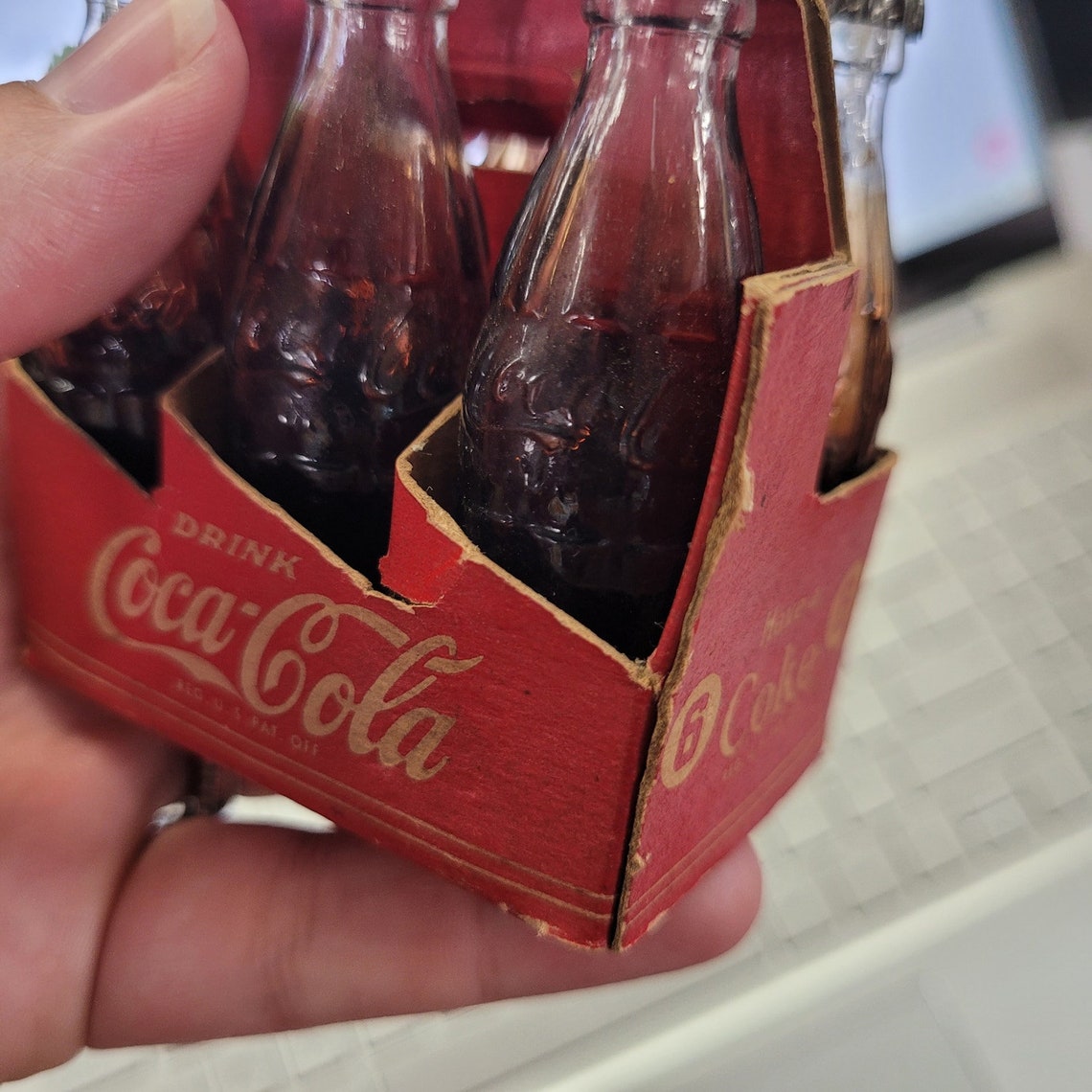 Vintage Mini Bottle Coca-cola 6-pack - Etsy