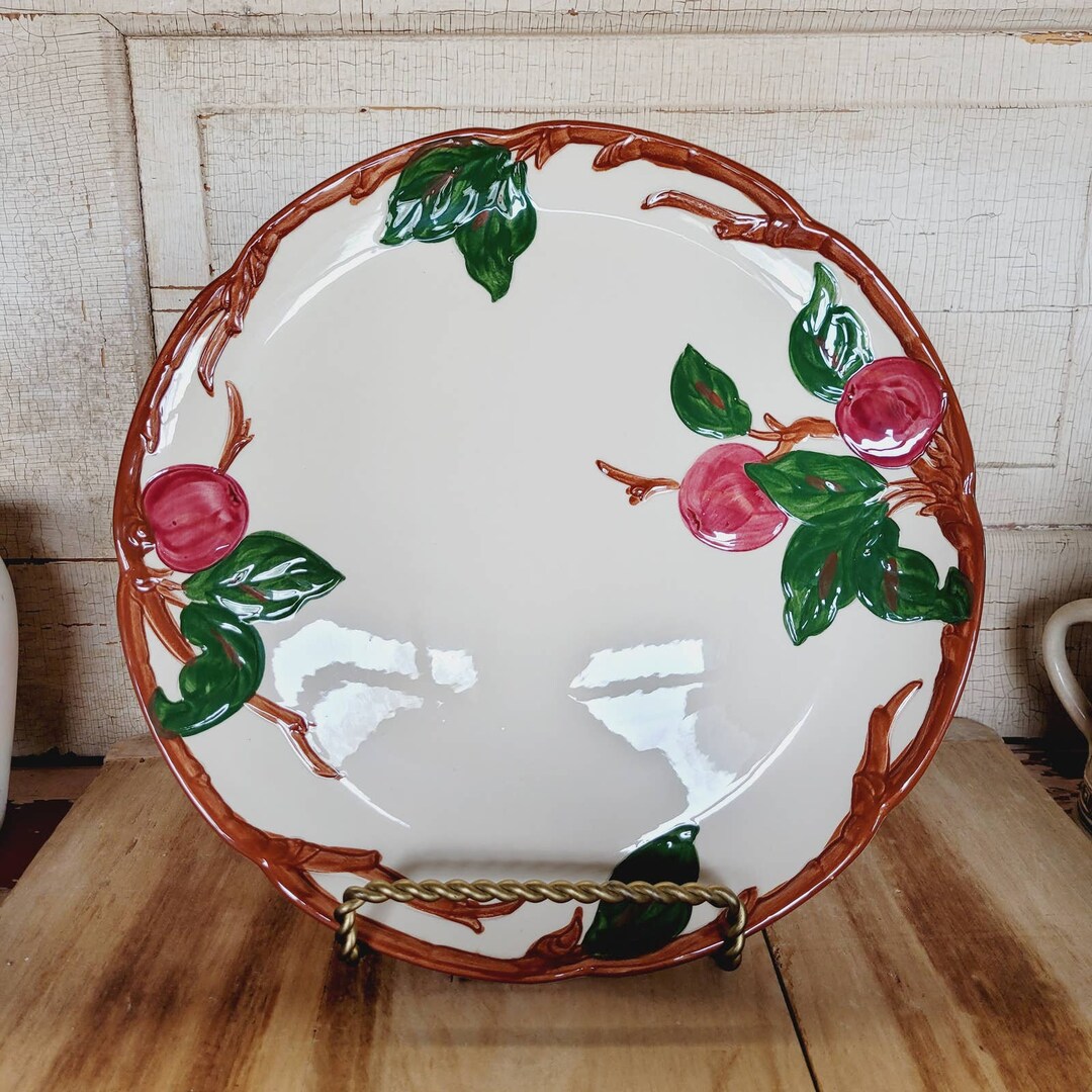 1940s Vintage Franciscan Ware Apple Pattern Chop Plate Round Serving ...