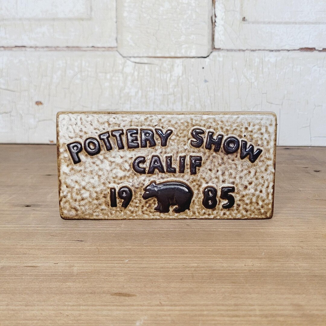 Vintage Howard Pierce Pottery Show Sign 1985 California Bear Emblem - Etsy