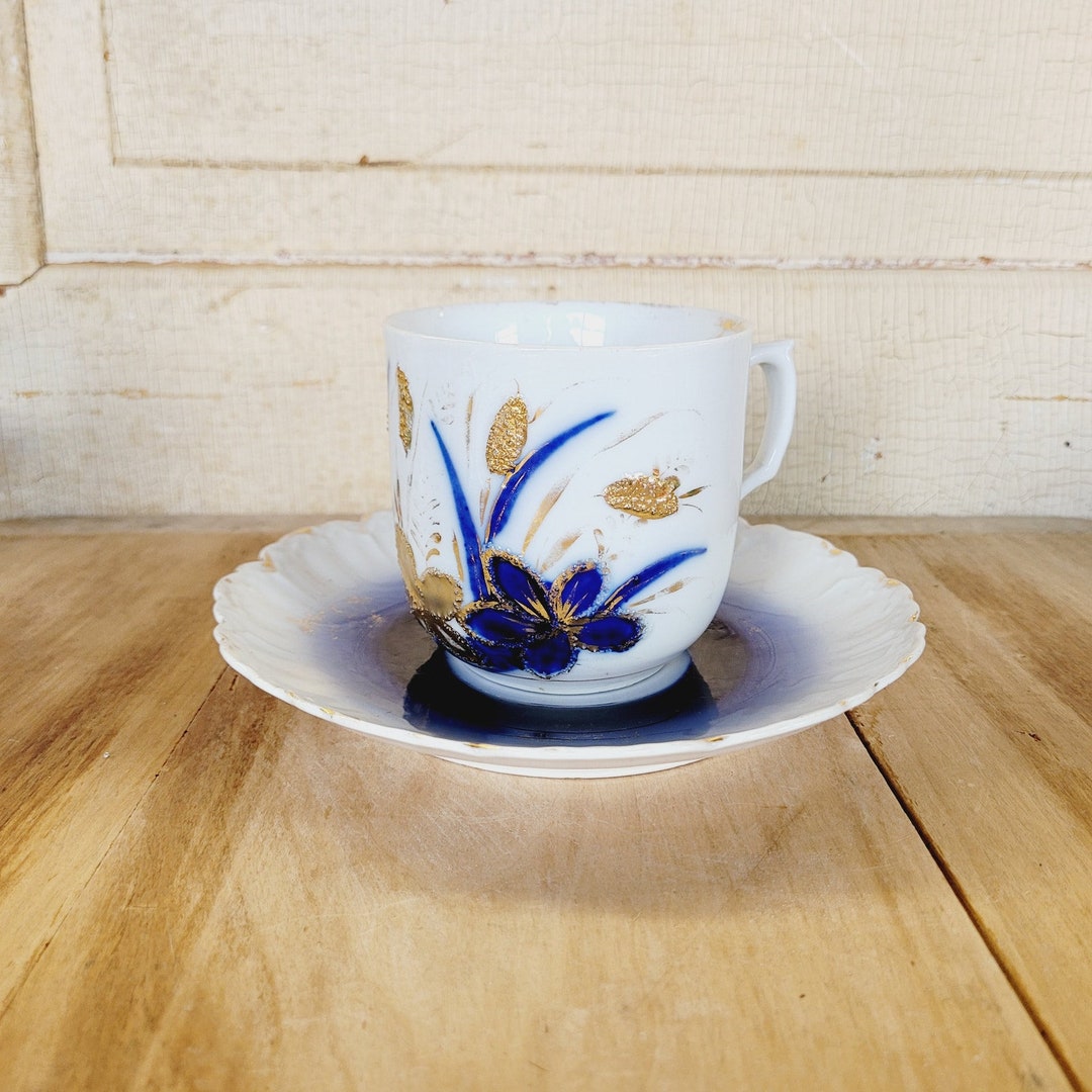 Antique Porcelain Mustache Cup and Saucer Set Made in Germany - Etsy