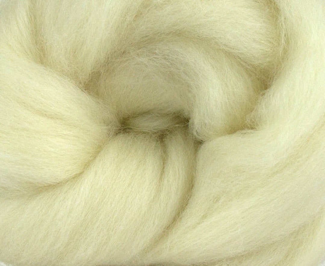Shetland Wool White Roving / Wool Tops - 25g. 1oz. Undyed British Wool ...