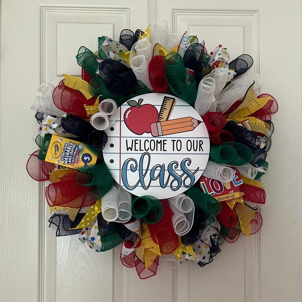School Wreath - Etsy