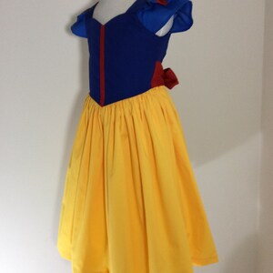 Snow White Dress With Red Trim - Etsy