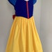 Snow White Dress With Red Trim - Etsy