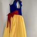 Snow White Dress With Red Trim - Etsy