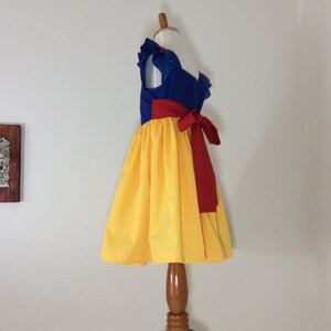 Snow White Dress With Red Trim - Etsy