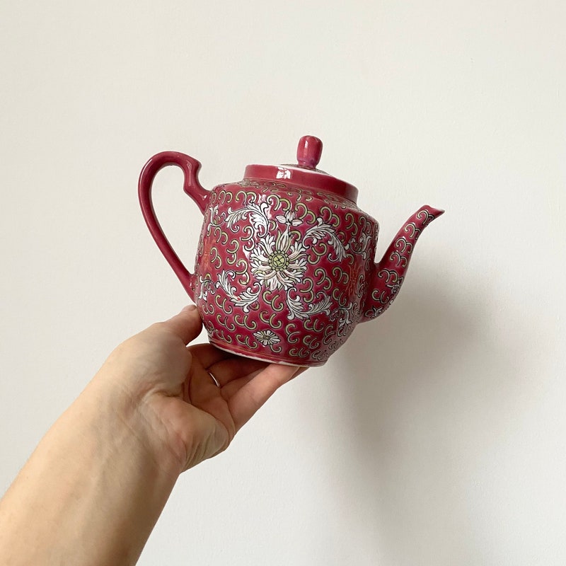 Red Teapot - Etsy