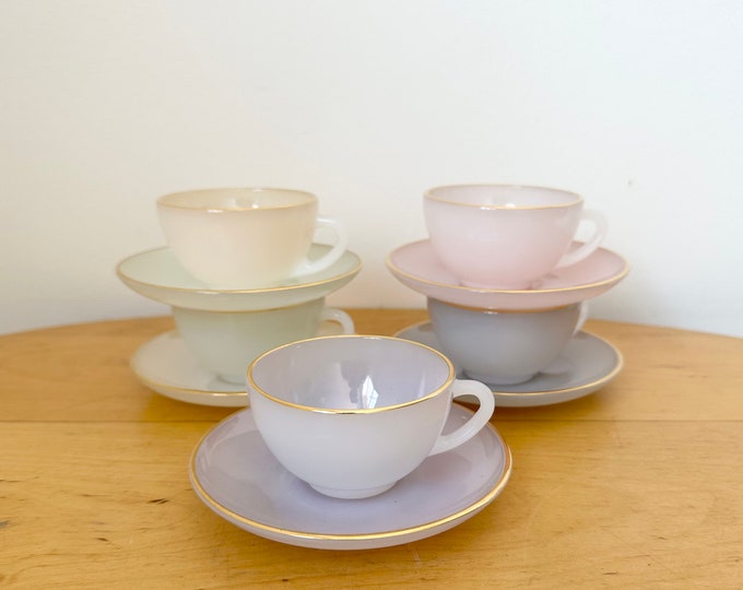 Set of 5 Arcopal Harlequin Glass Coffee Cups, Small Cups, Espresso Cups ...
