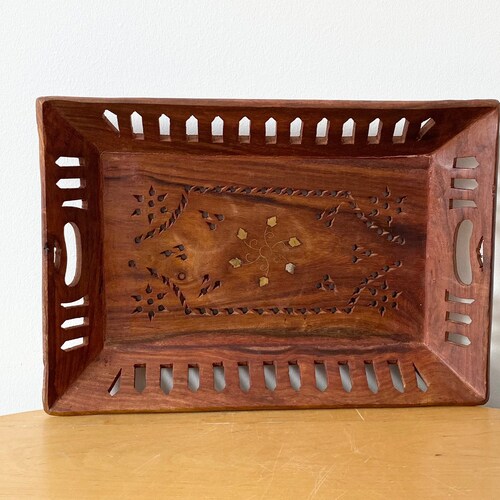 Swedish Wooden Tray Vintage Wood Tray Burned Wood Tray - Etsy