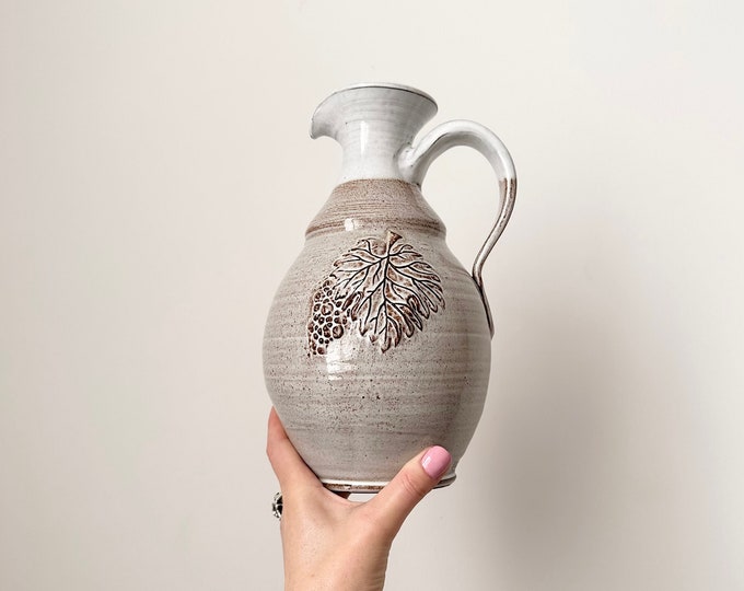 Stoneware Jug, Handmade Wine Jug, Studio Pottery Pitcher - Etsy